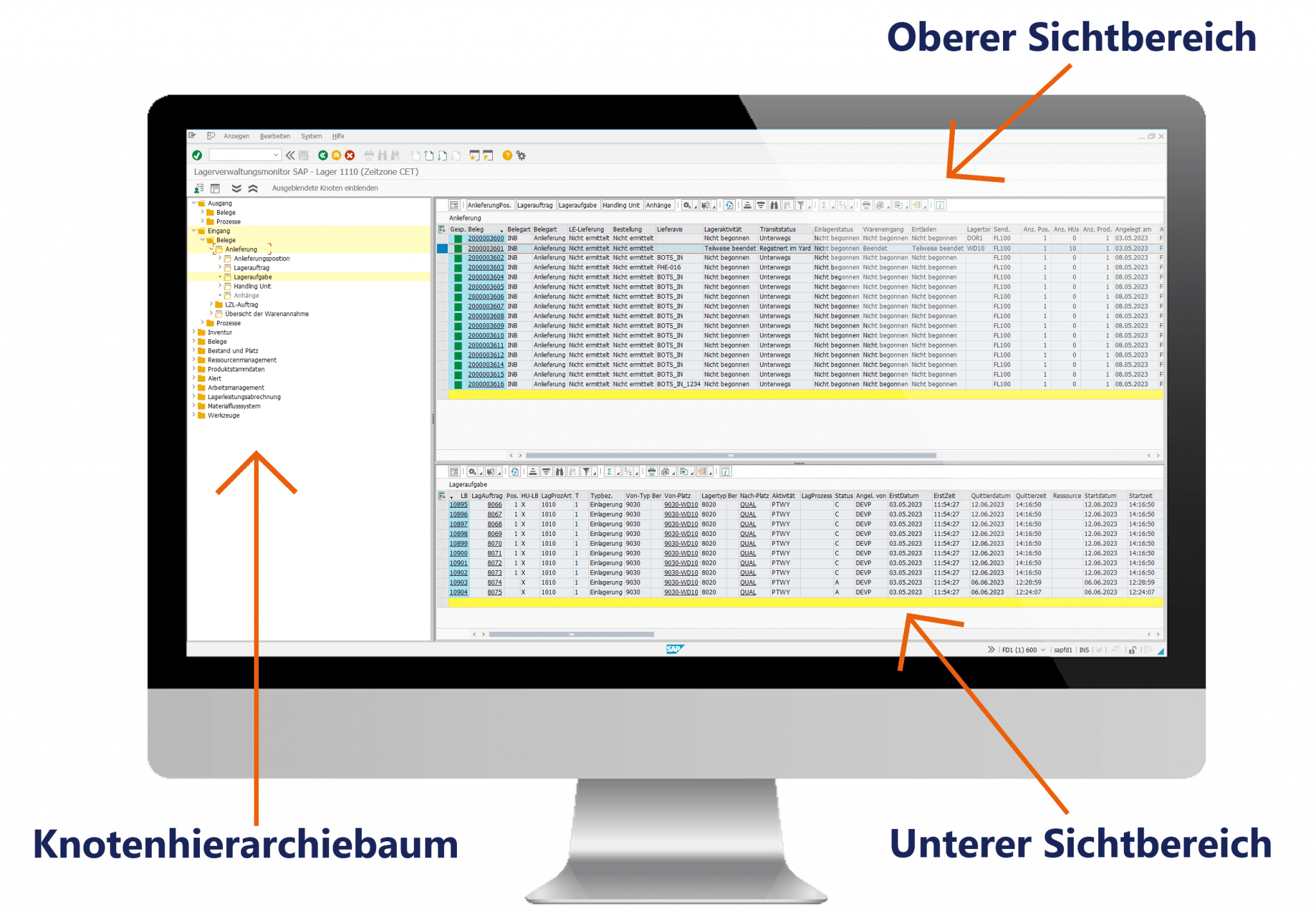 SAP EWM Lagerverwaltungsmonitor